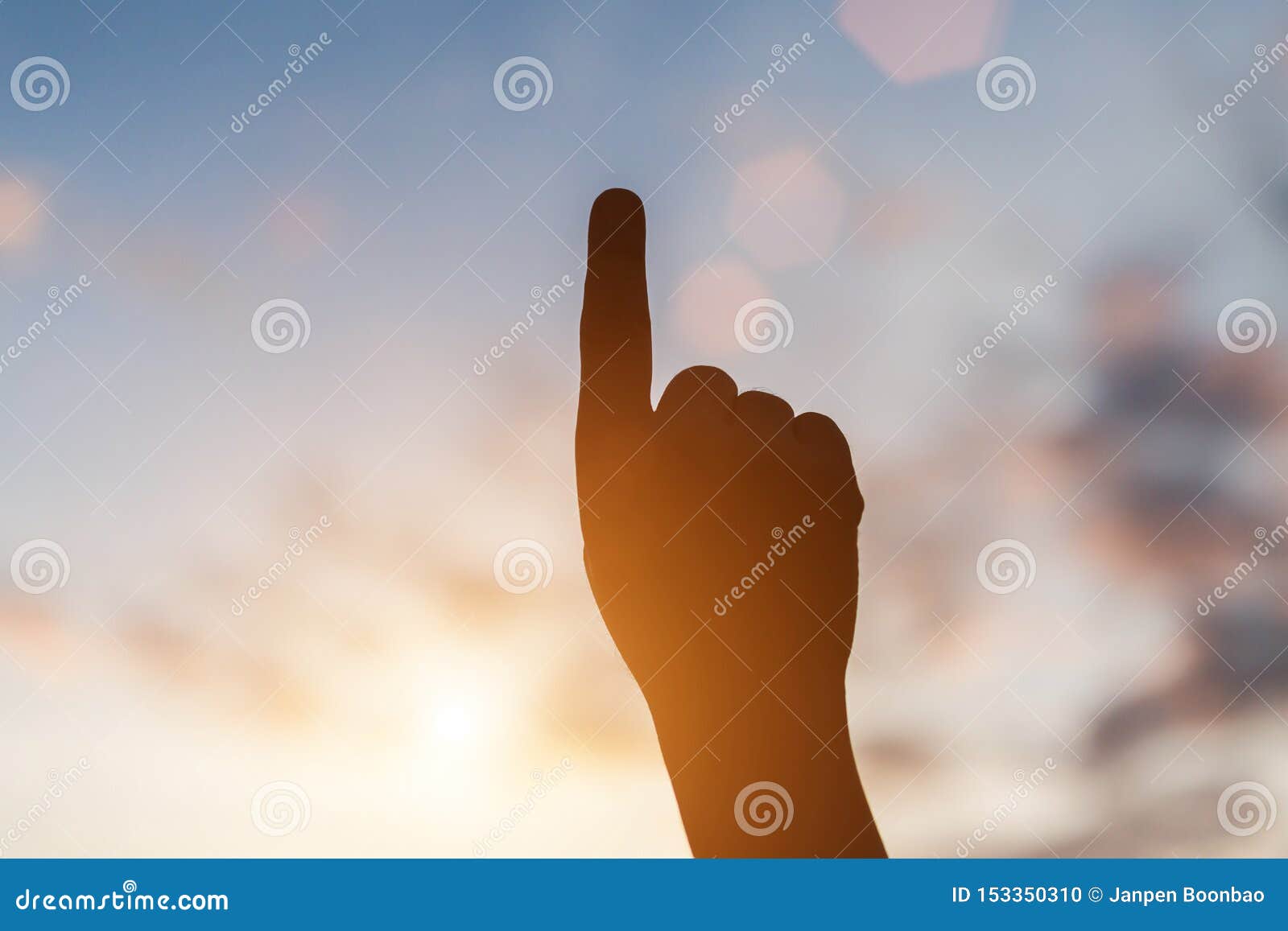 Hands Forming a Shape with Sunset Silhouette Stock Photo - Image of ...