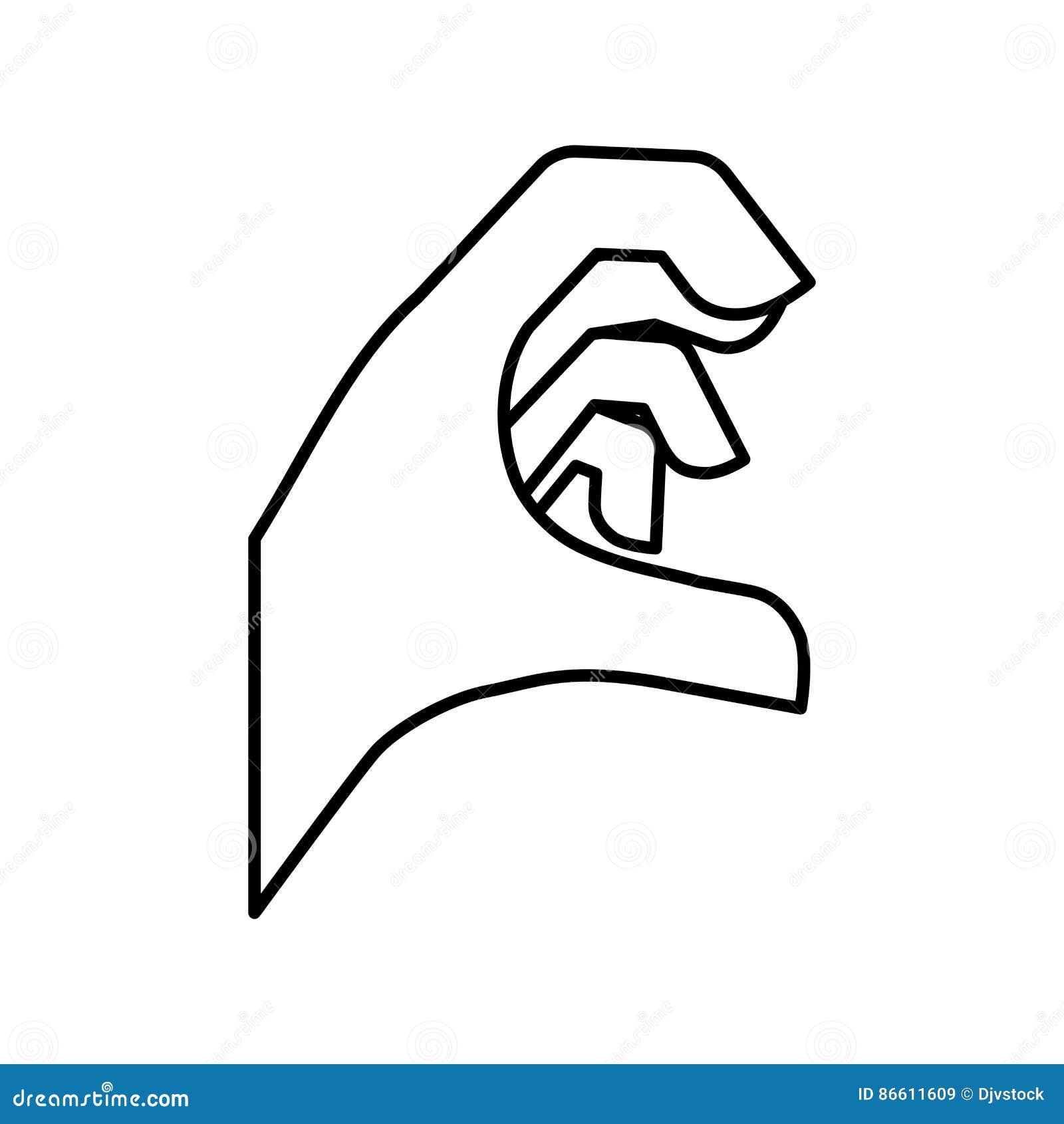 Hand sign symbol stock illustration. Illustration of instructions ...