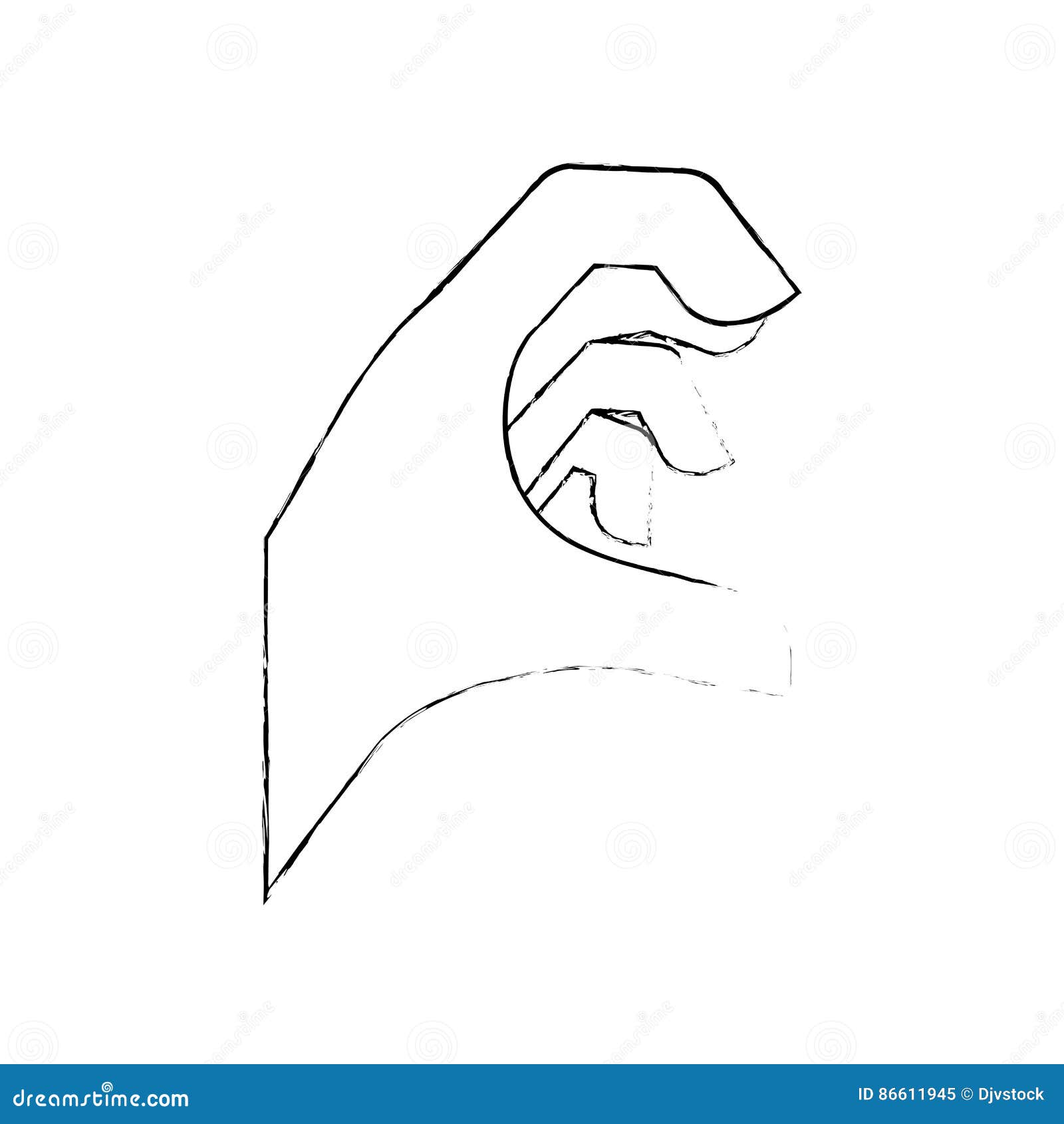 Hand sign symbol stock illustration. Illustration of gesture - 86611945