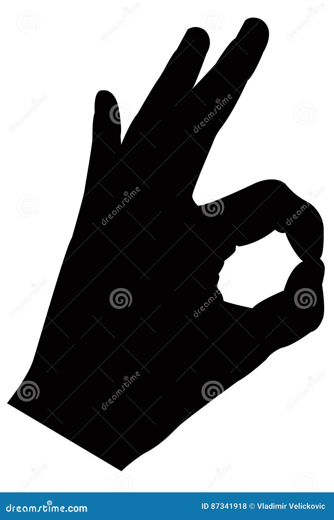 Hand sign stock vector. Illustration of symbol, finger - 87341918