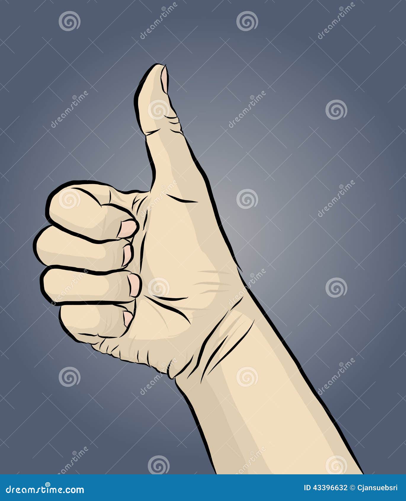Hand sign stock vector. Illustration of sign, peace, hand - 43396632