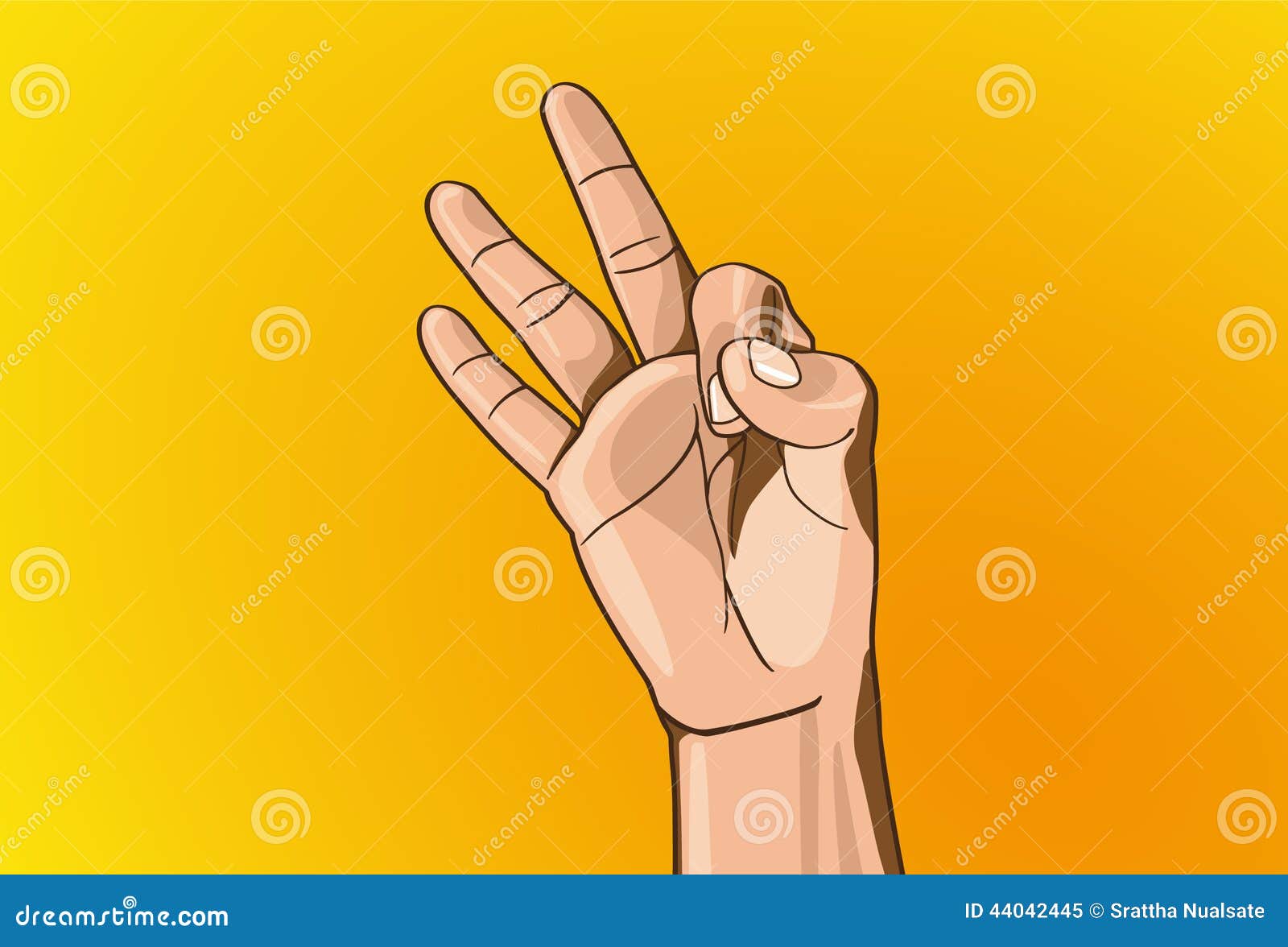 Hand Sign stock vector. Illustration of background, finger - 44042445