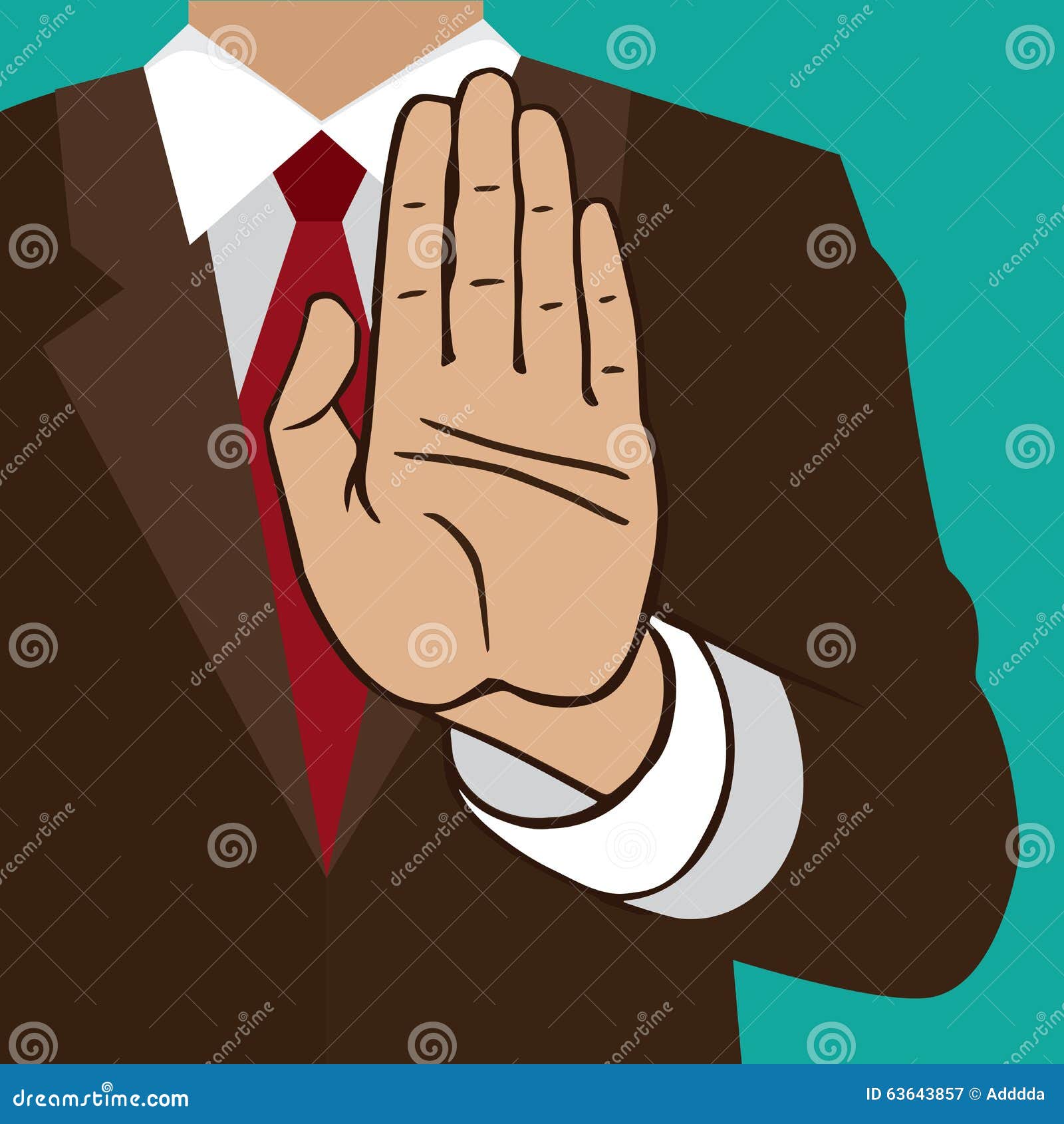 Hand sign wait stock vector. Illustration of palm, costume - 63643857