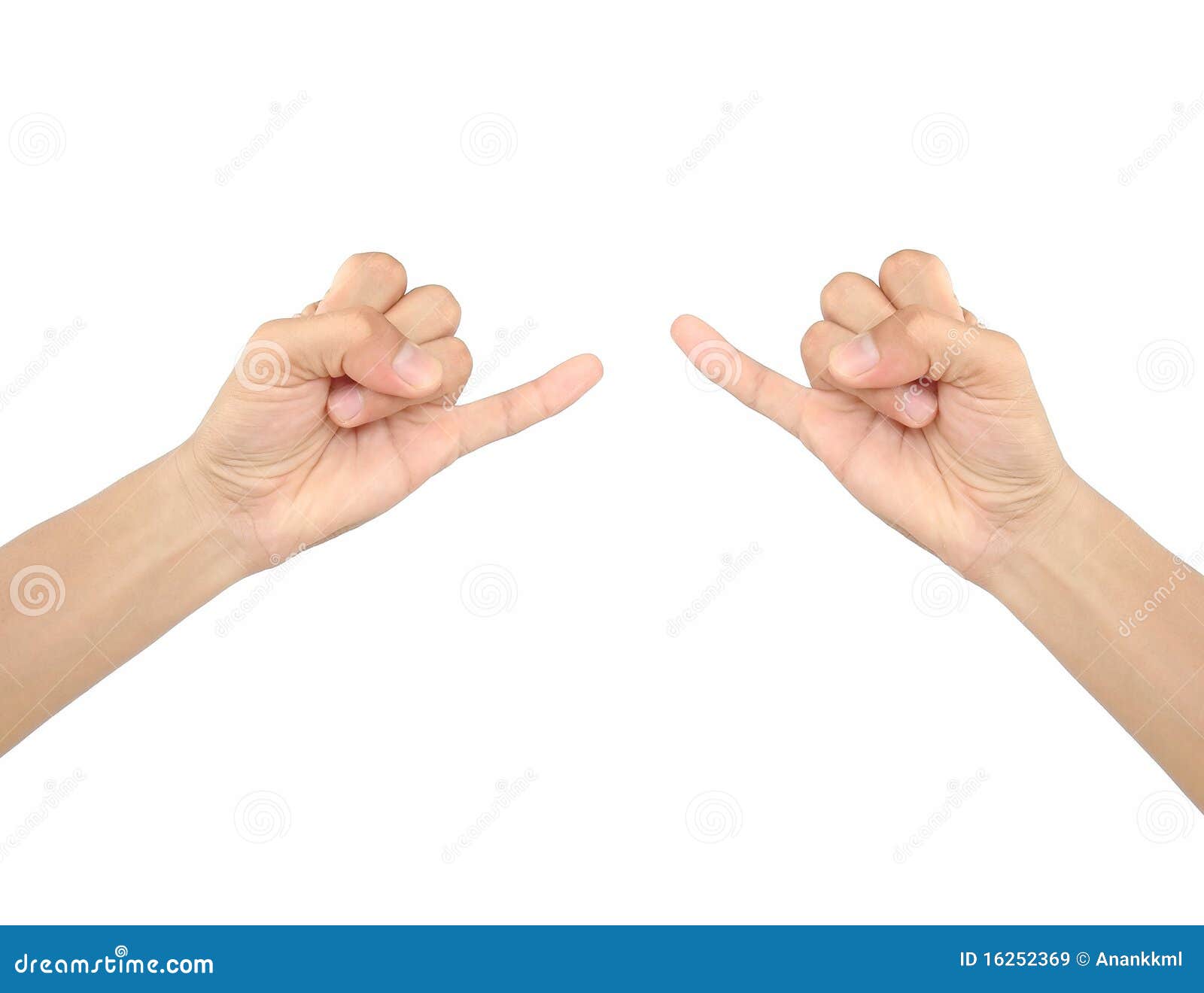Man Hand Signal For Help A Robot Isolated On White Background Stock ...