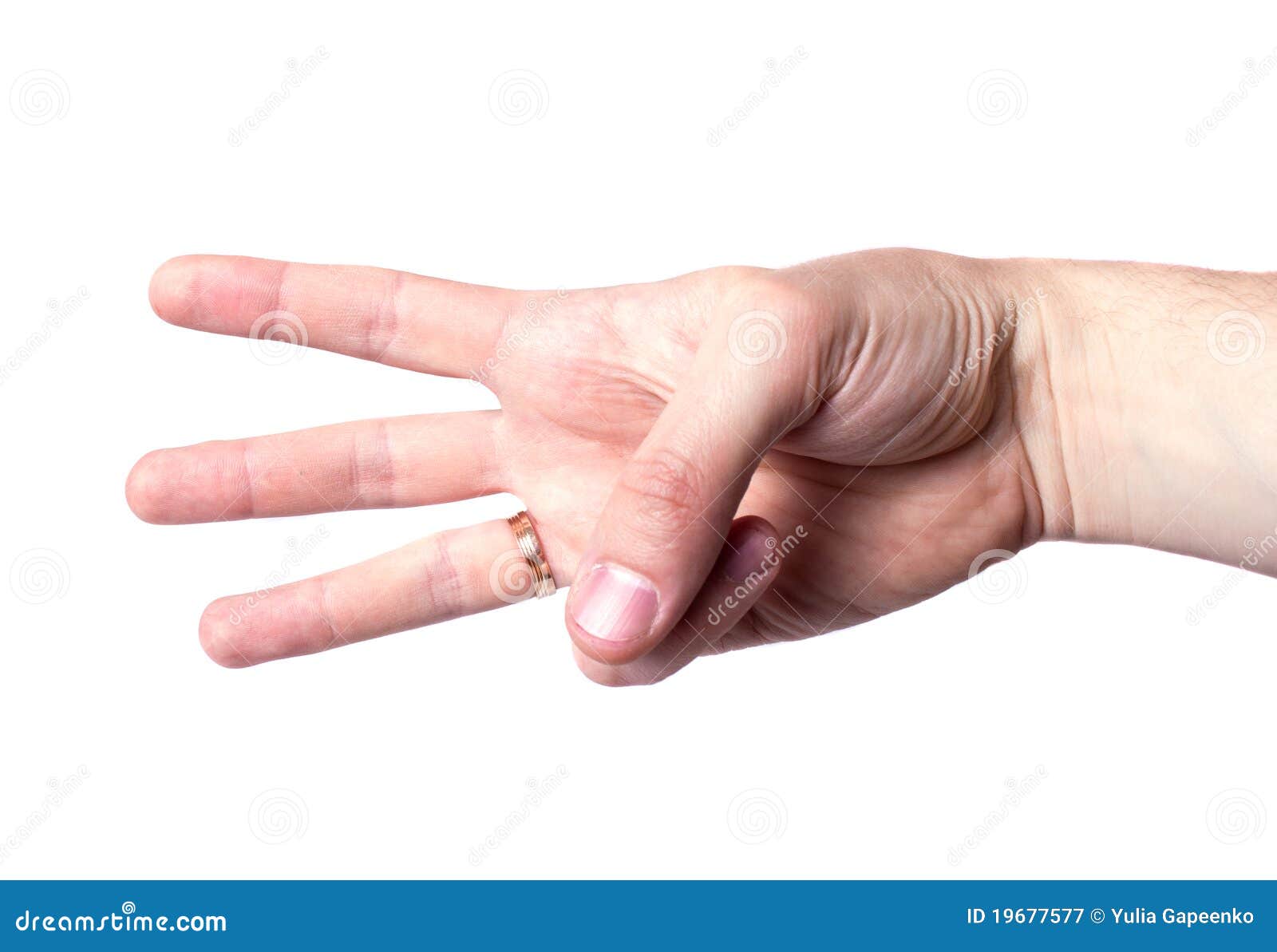 Man Hand Signal For Help A Robot Isolated On White Background Stock ...