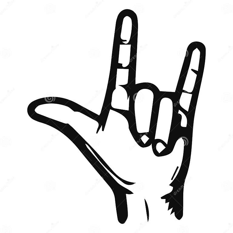 Hand Signal and Sign Language for Communication Stock Vector ...