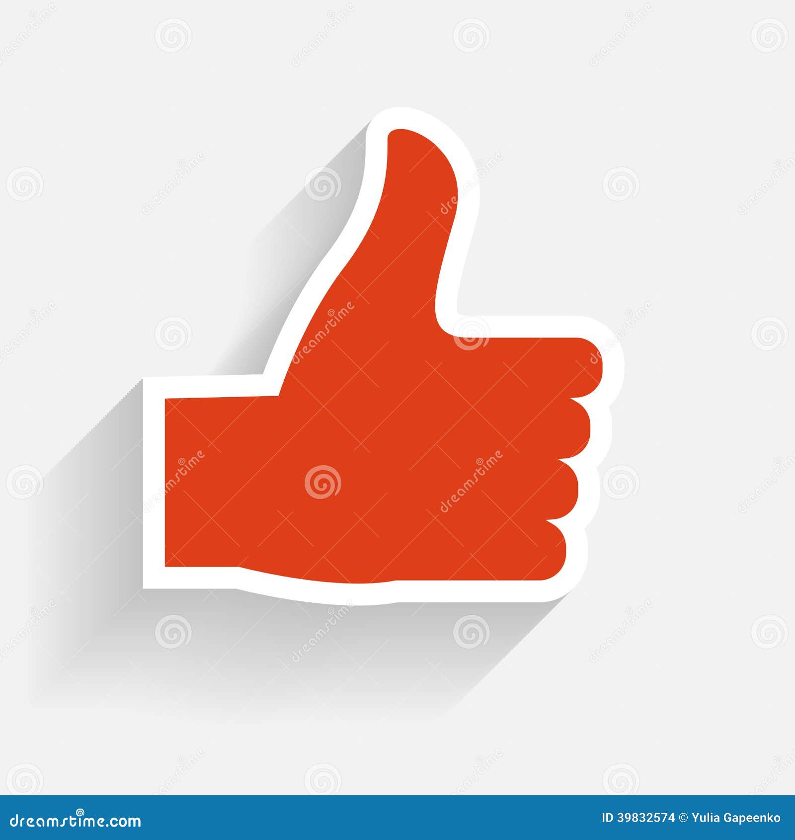 Hand Signal on White. Vector Illustration. EPS 10. Stock Vector ...
