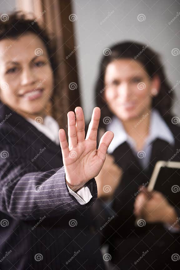 Hand signaling to stop stock image. Image of american - 10620085