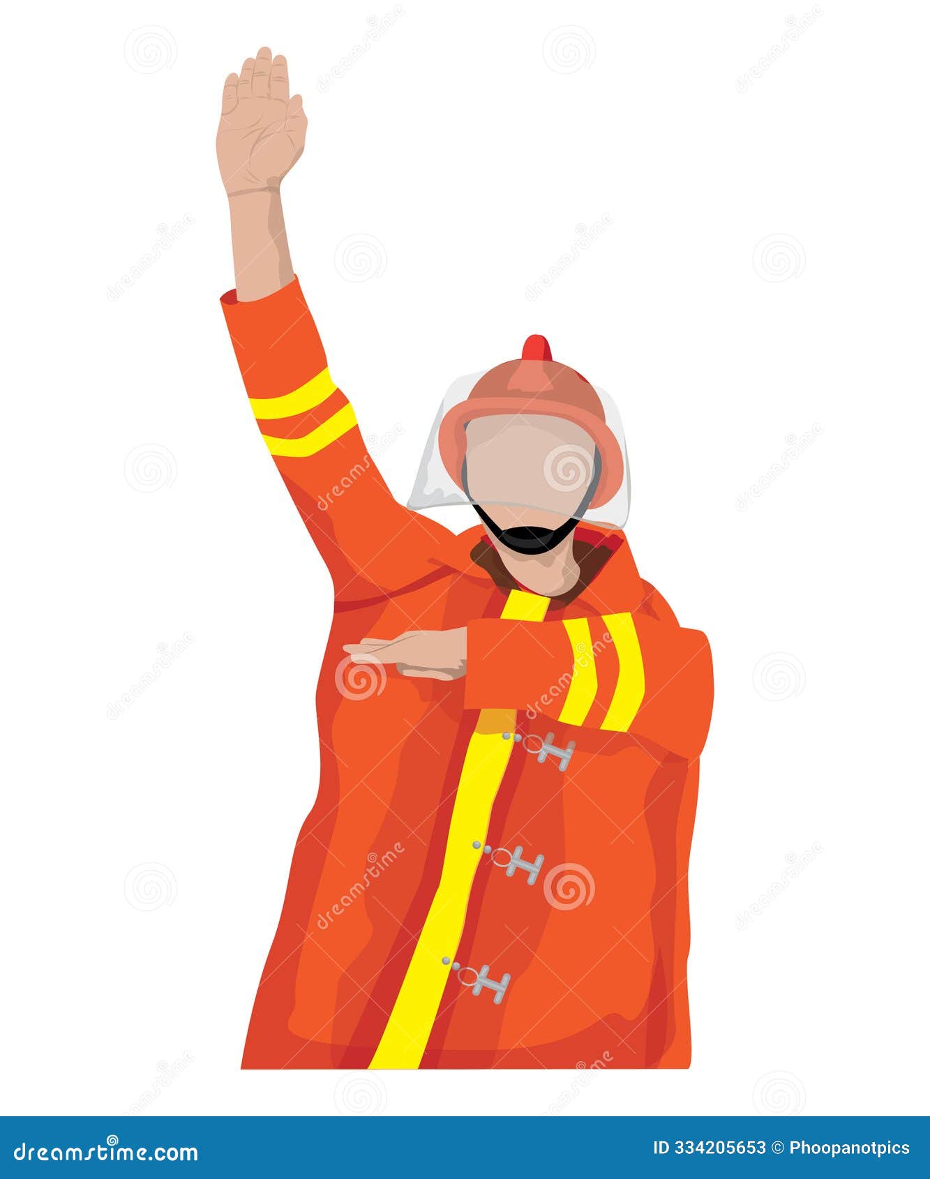 Hand Signals, Rescue Communications and Fire Fighting Stock Vector ...