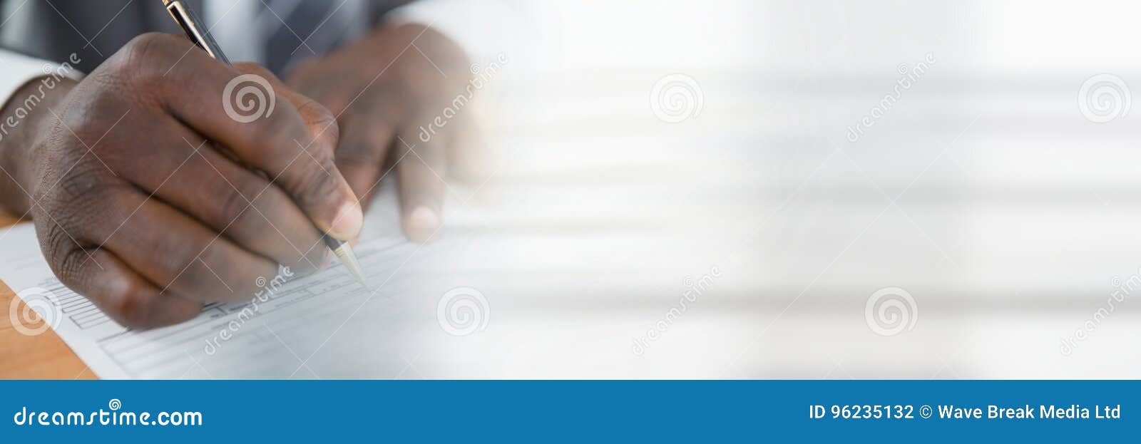 Hand Signing Paper Agreement with Transition Stock Photo - Image of ...