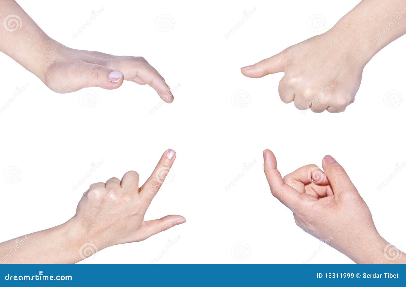 Hand Signs. Differents Sizes Royalty-Free Stock Image | CartoonDealer ...
