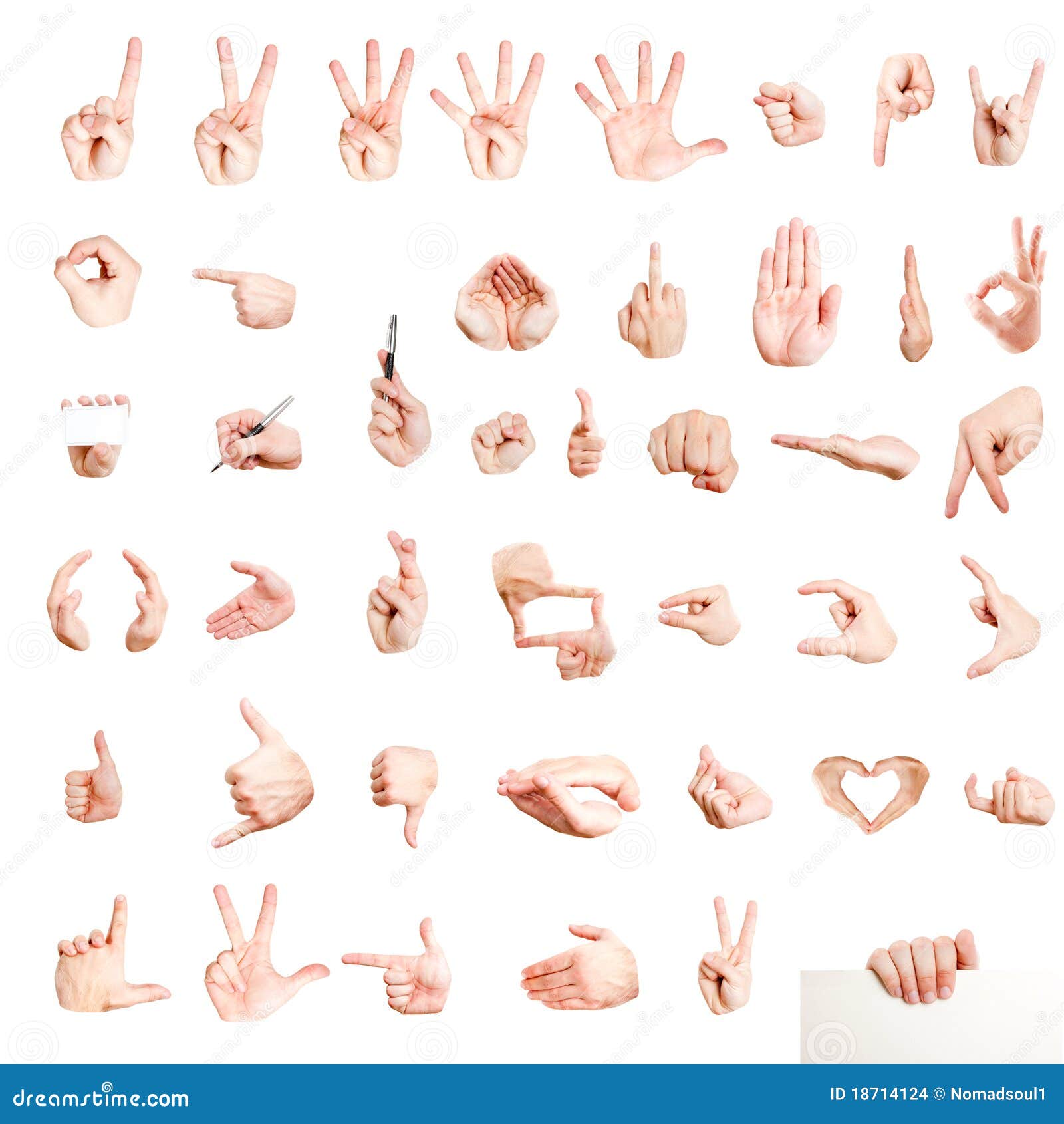Hand signs stock photo. Image of card, human, backgrounds - 18714124