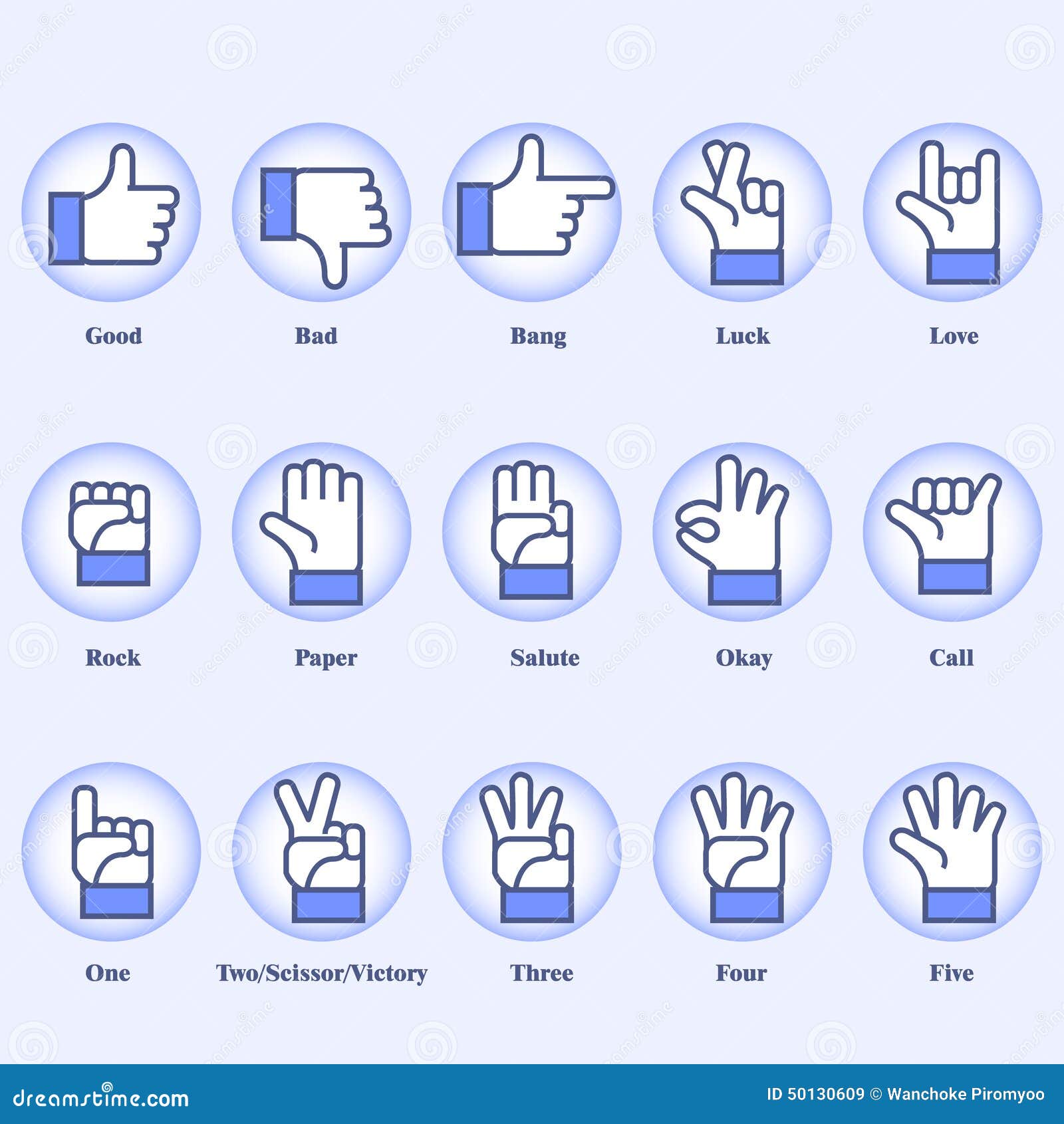 Hand signs stock vector. Illustration of paper, rock - 50130609