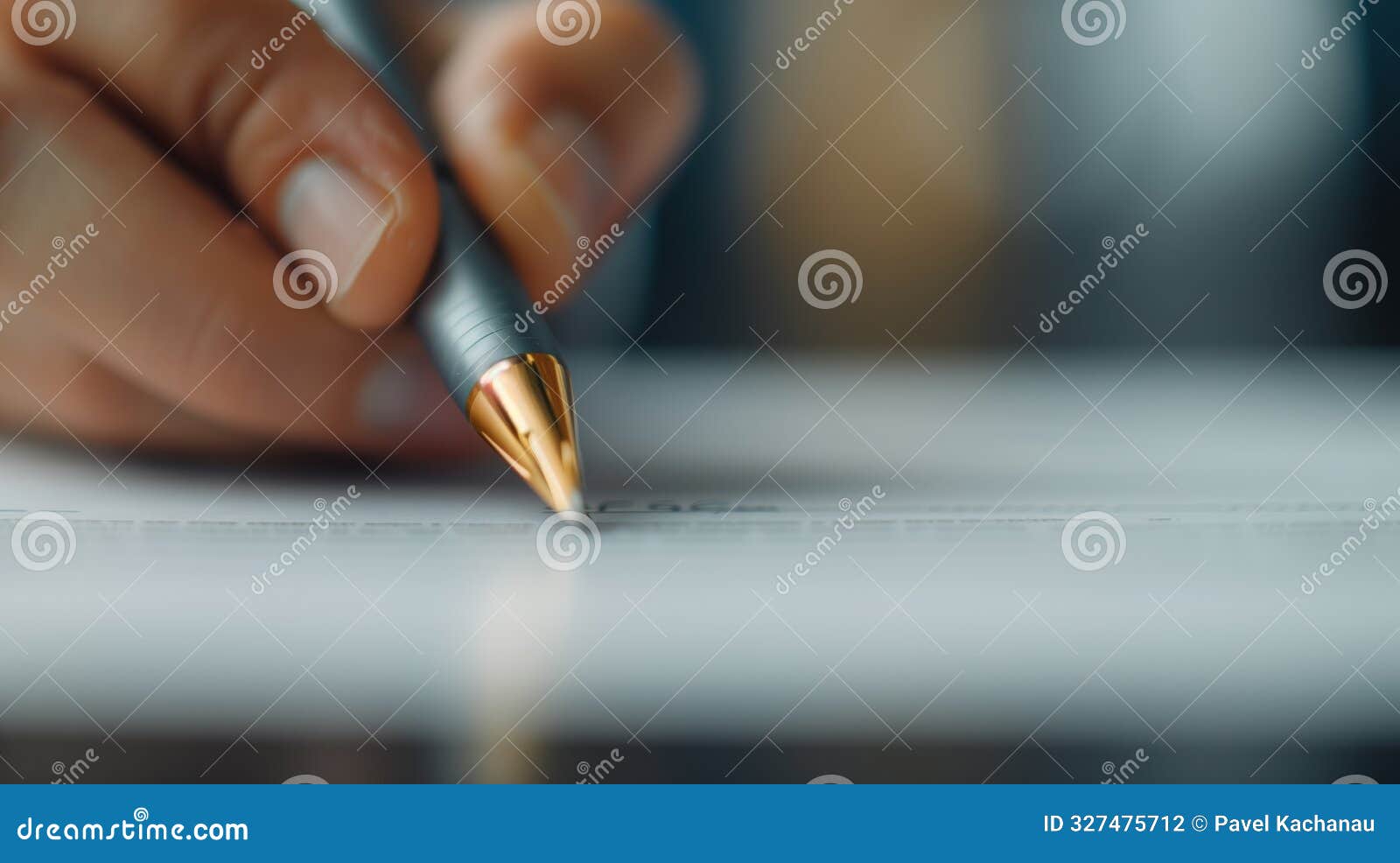 A Hand Signs a Lease Agreement with a Pen Stock Photo - Image of ...