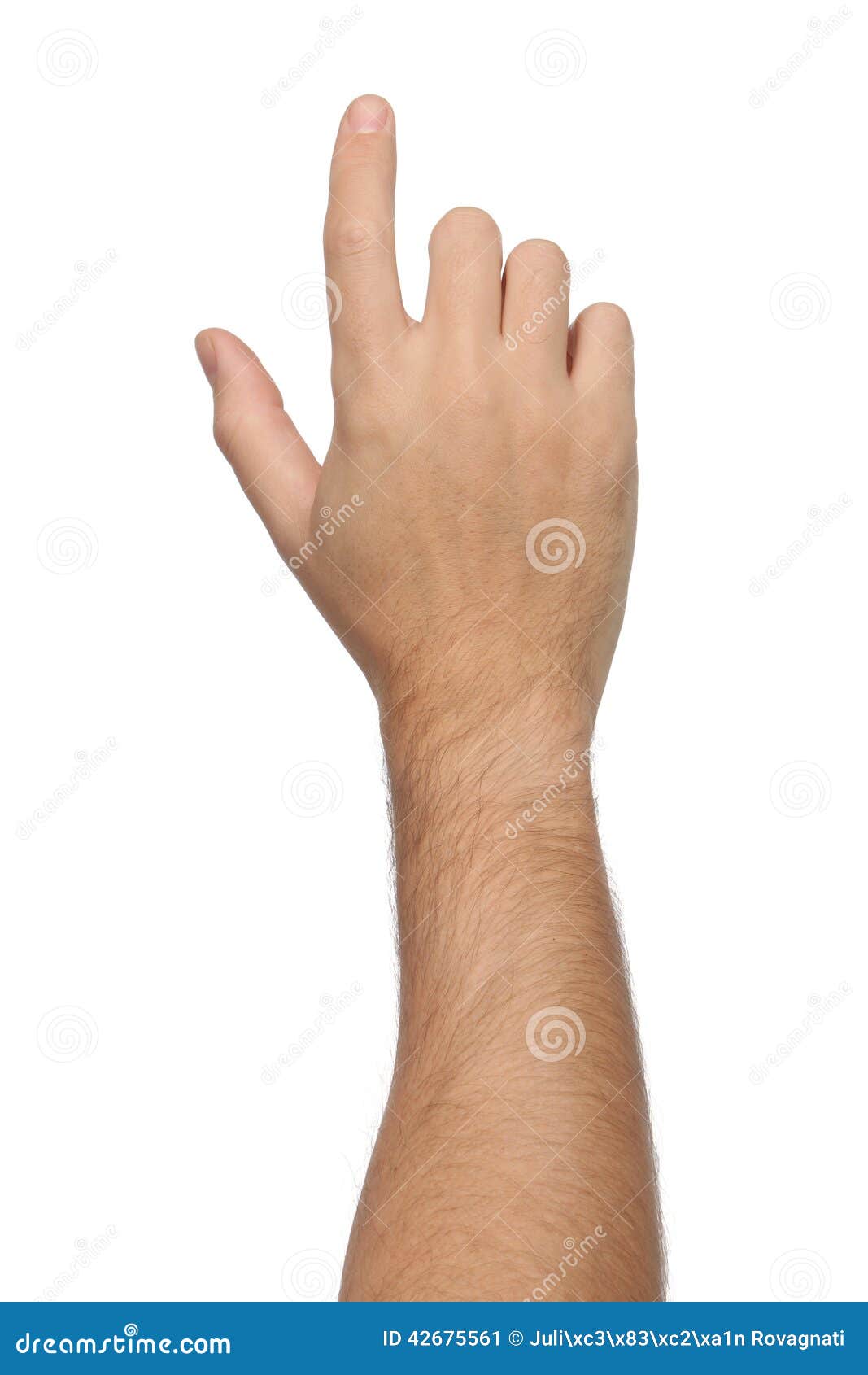 Hand Signs. Pointing or Touching Something Stock Image - Image of ...