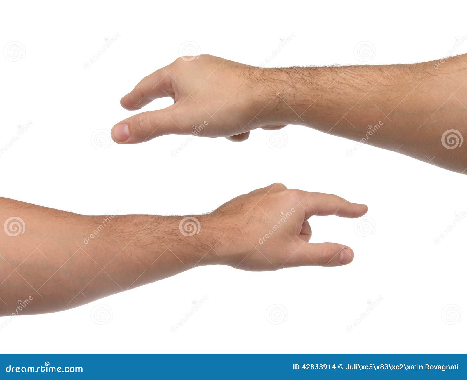 Hand Signs. Pointing or Touching Something Stock Photo - Image of ...
