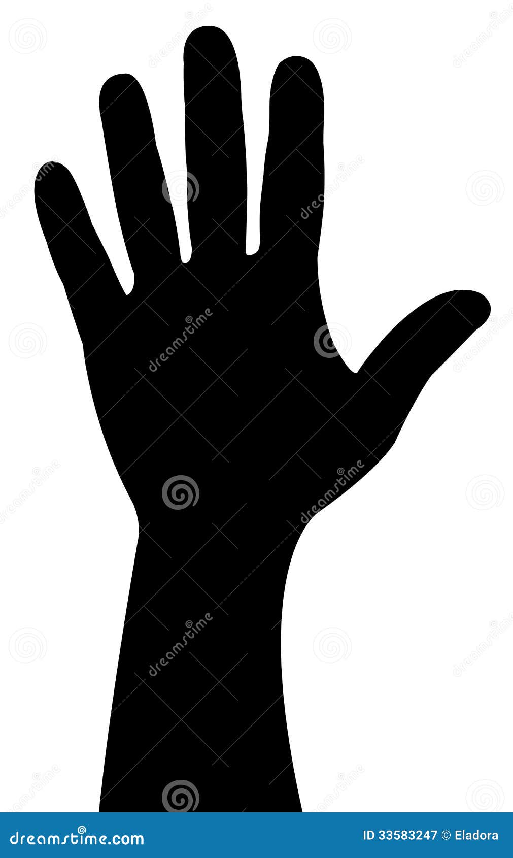Hand silhouette vector stock illustration. Illustration of human - 33583247
