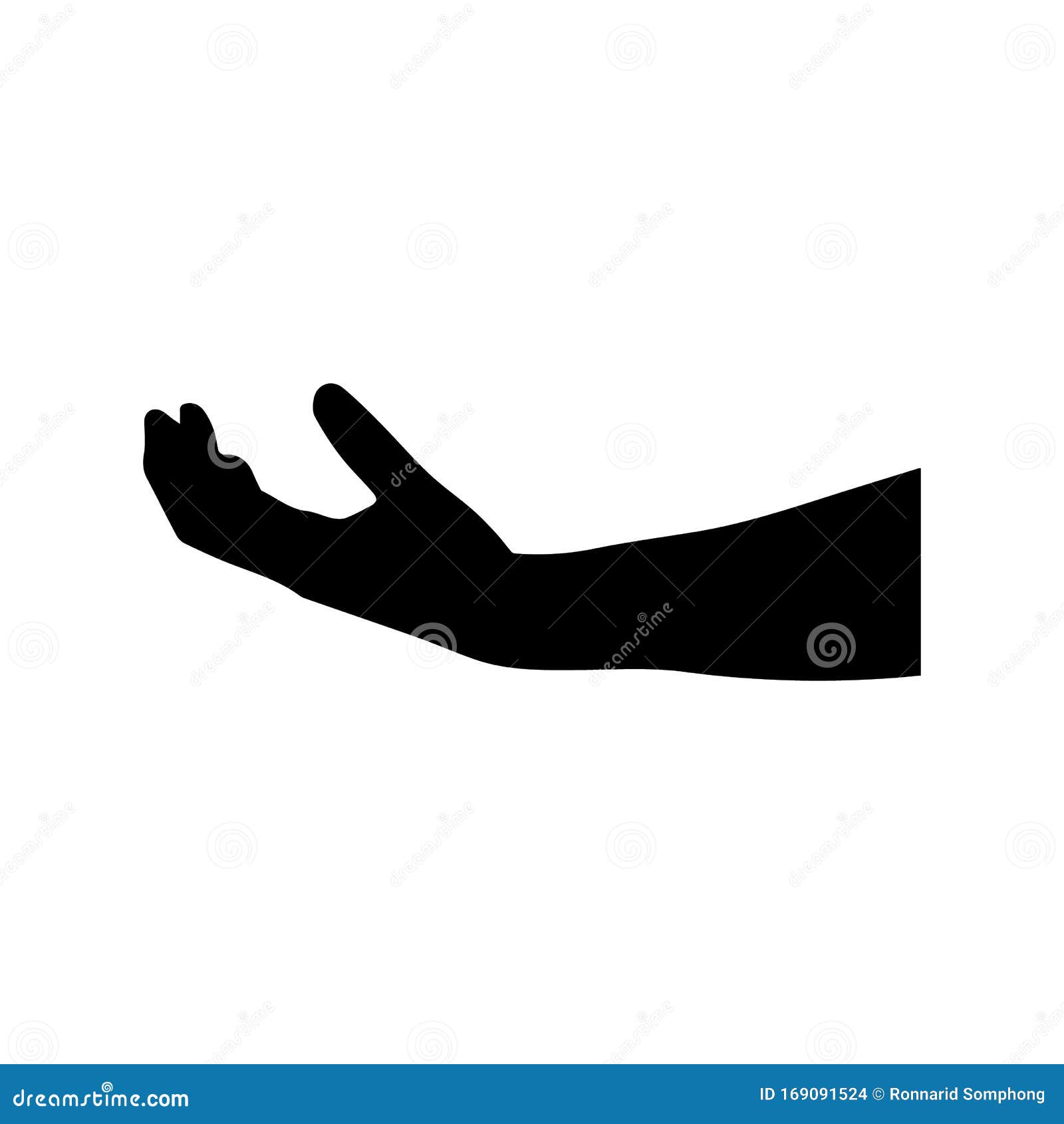 Hand Silhouette - Vector Illustration Icon Set Stock Illustration ...