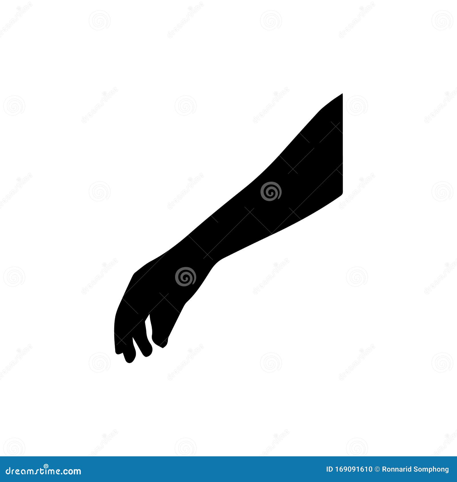 Hand Silhouette - Vector Illustration Icon Set Stock Illustration ...