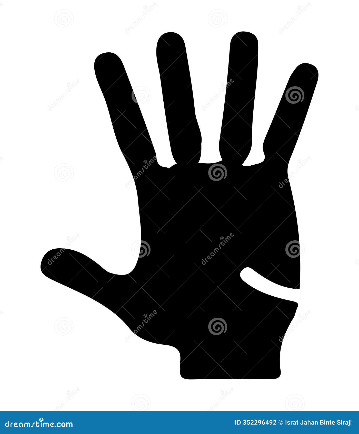Hand Silhouette Vector Illustration, Hand Logo Stock Illustration ...