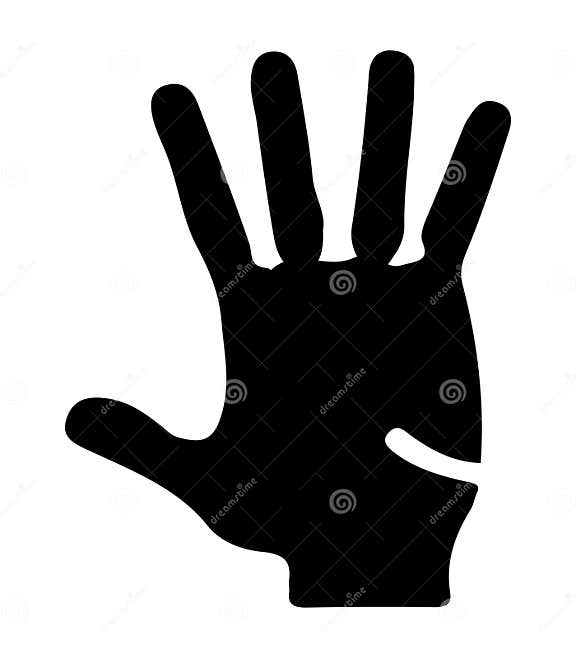 Hand Silhouette Vector Illustration, Hand Logo Stock Illustration ...