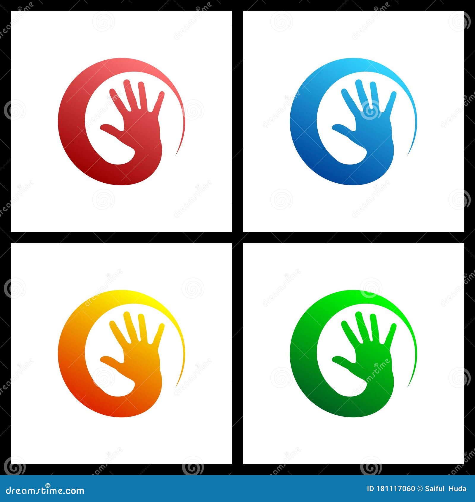 Hand Simple Logo Icon Design Vector. Stock Vector - Illustration of ...