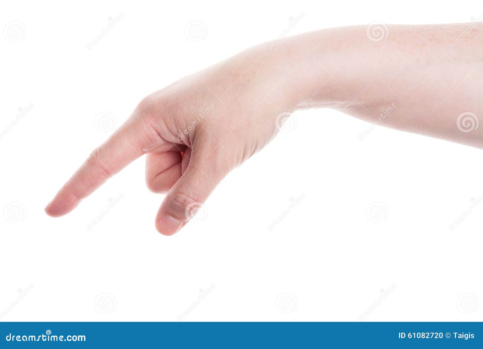 Hand Simulating Pressing a Button Stock Photo - Image of aiming ...