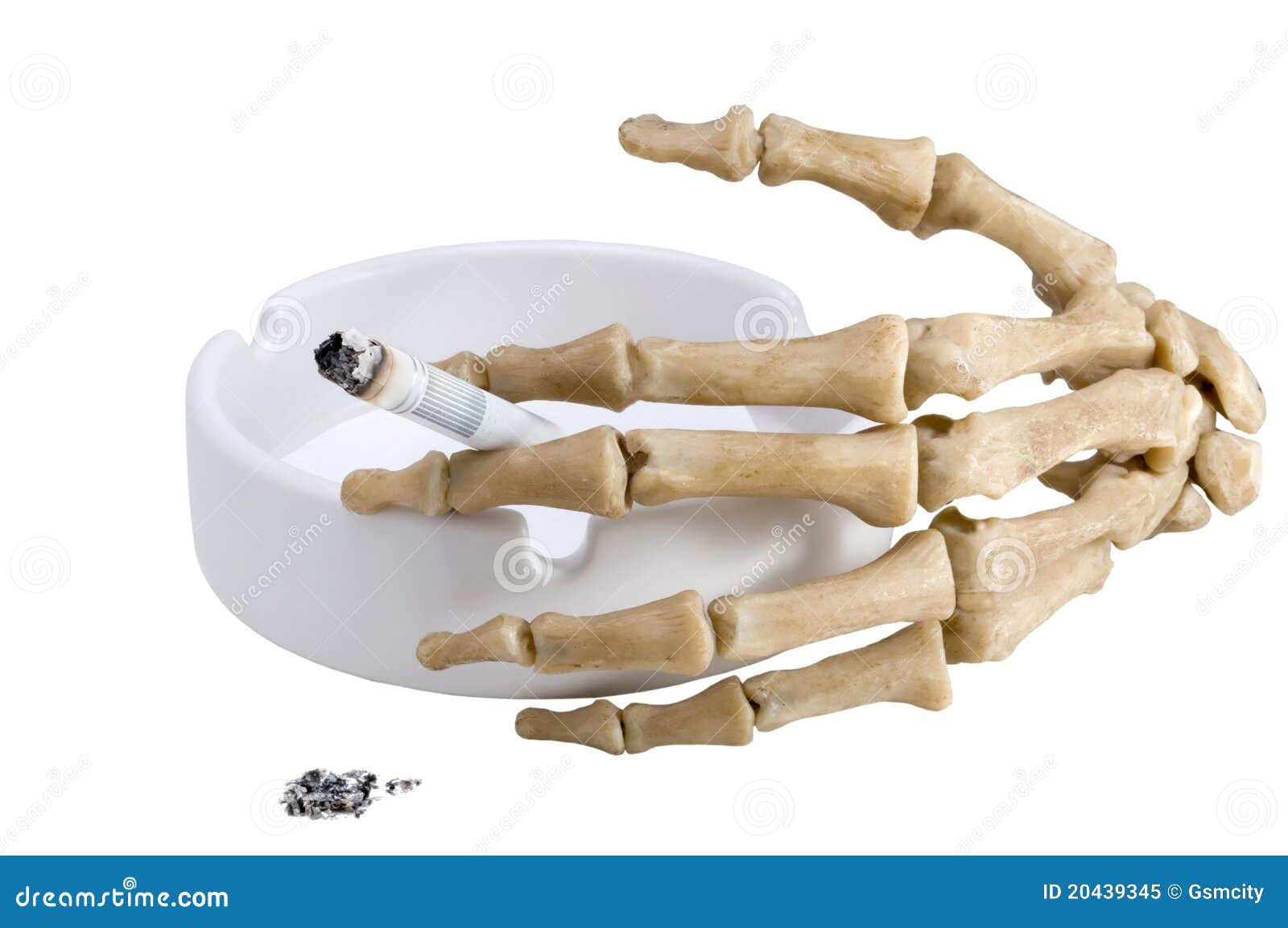 Hand Skeleton with Cigarette Stock Image - Image of anatomy, industry ...