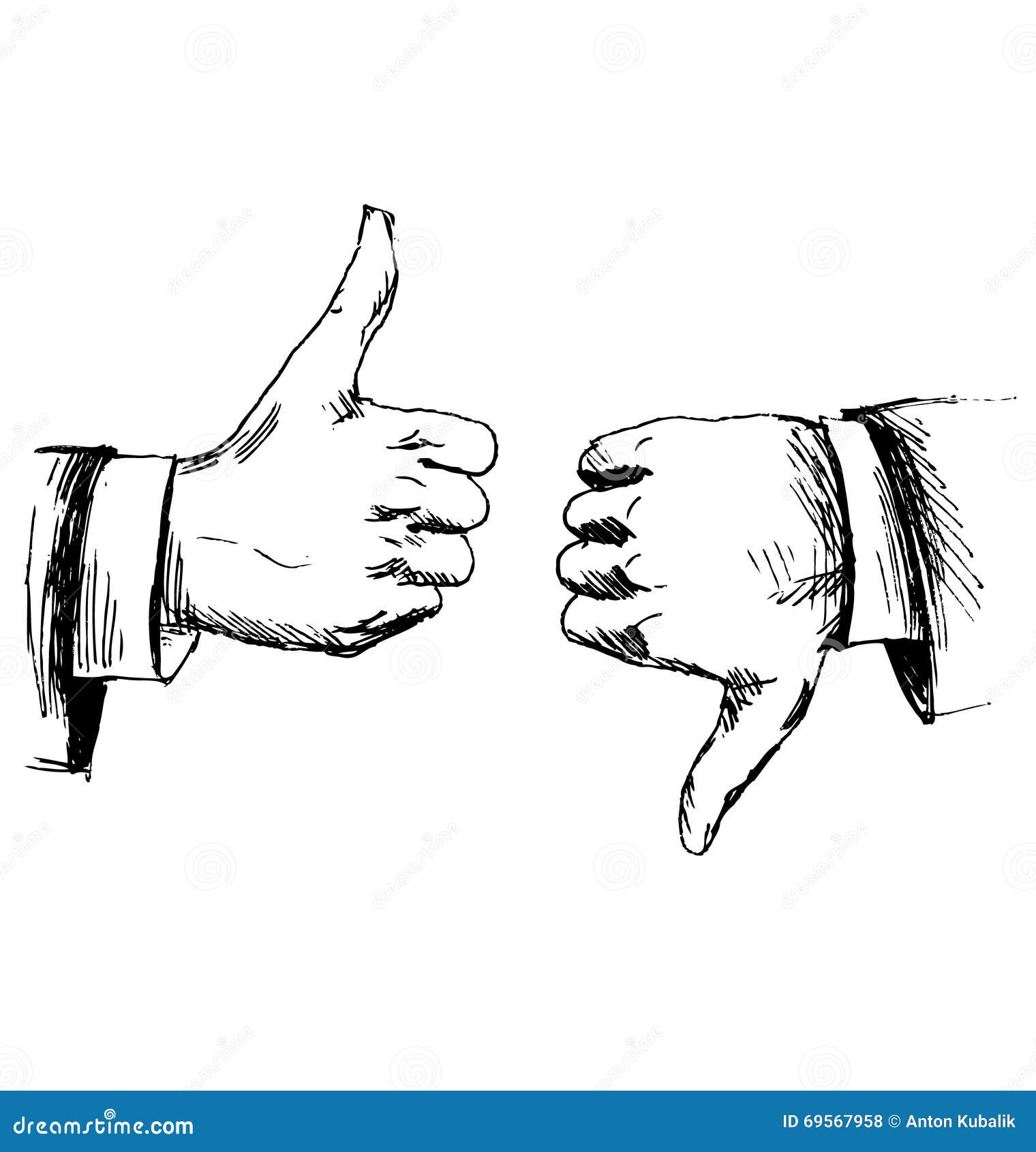 Hand sketch of hands stock vector. Illustration of vote - 69567958