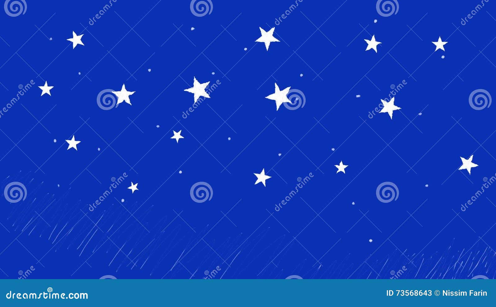 Hand Sketched Cartoon Stars on a Blue Screen Background Stock Video ...