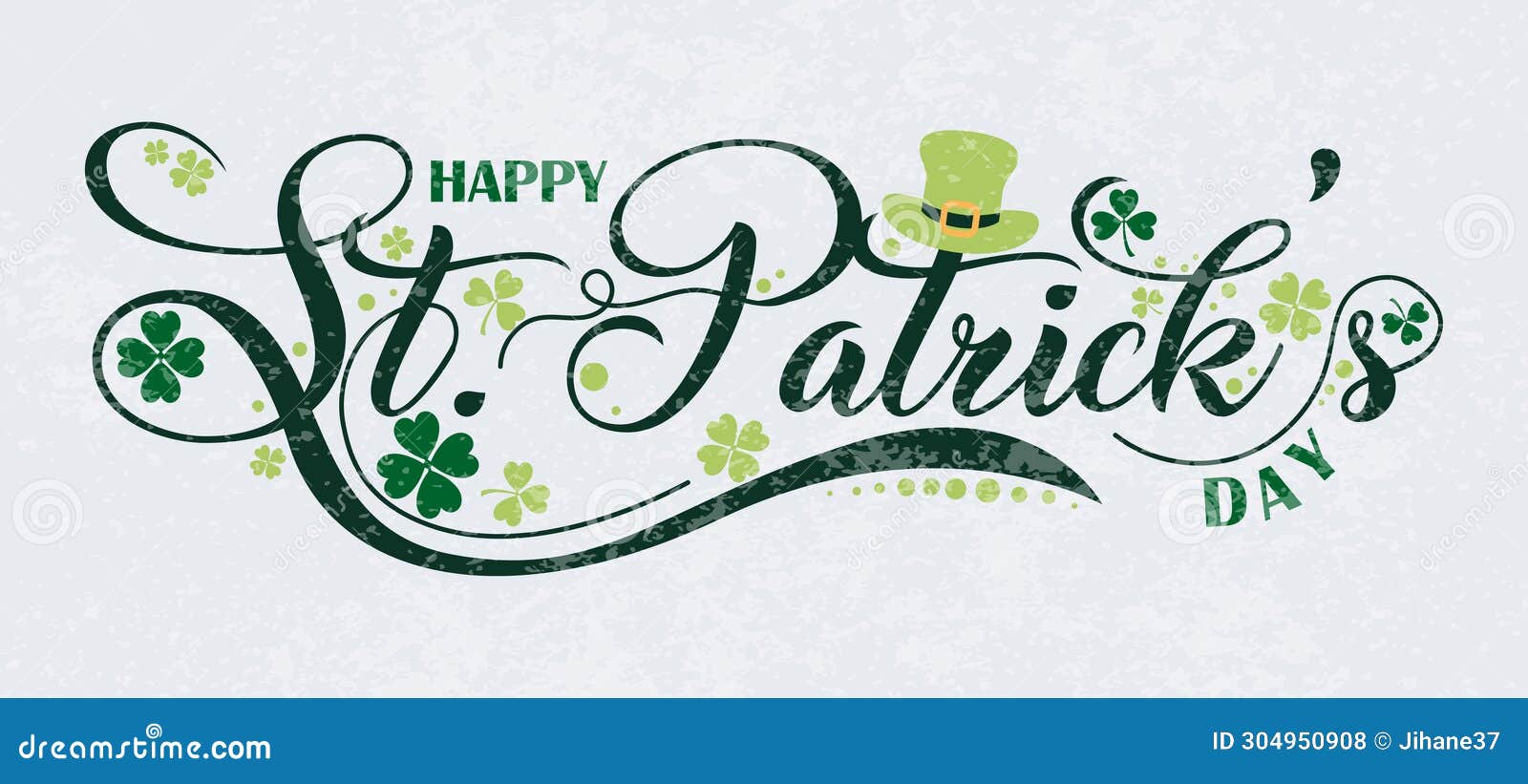Hand Sketched Lettering Happy Saint Patrick S Day Logotype Concept