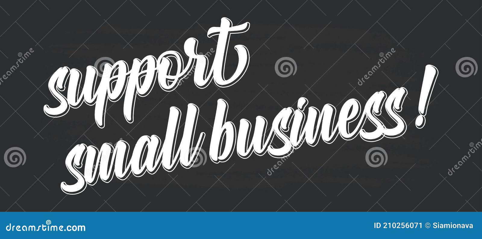 Hand Sketched SUPPORT SMALL BUSINESS Quote. Lettering for Banner ...