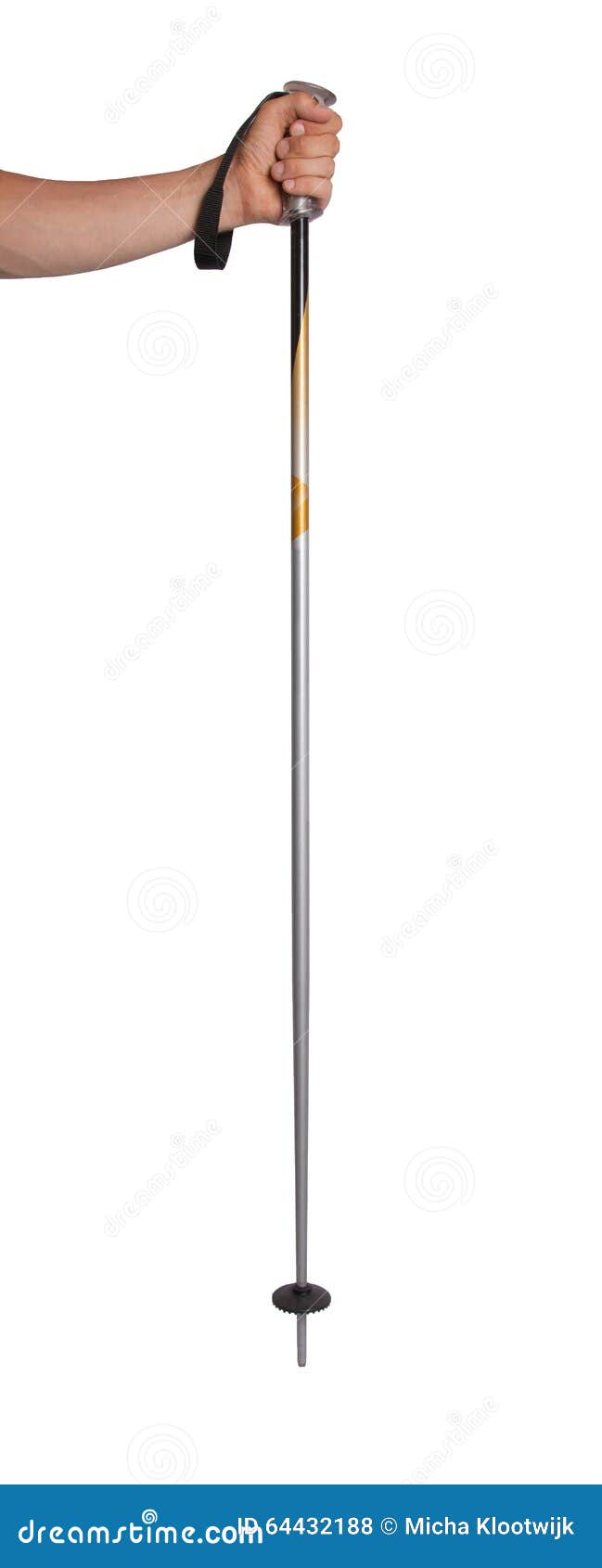 Hand and ski pole isolated stock photo. Image of pole - 64432188