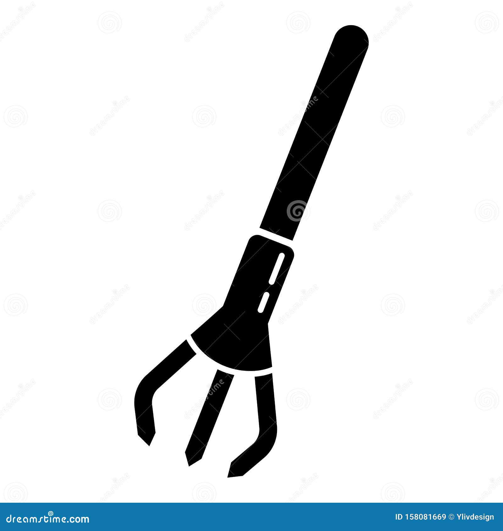 Hand Small Rake Icon, Simple Style Vector Illustration | CartoonDealer ...