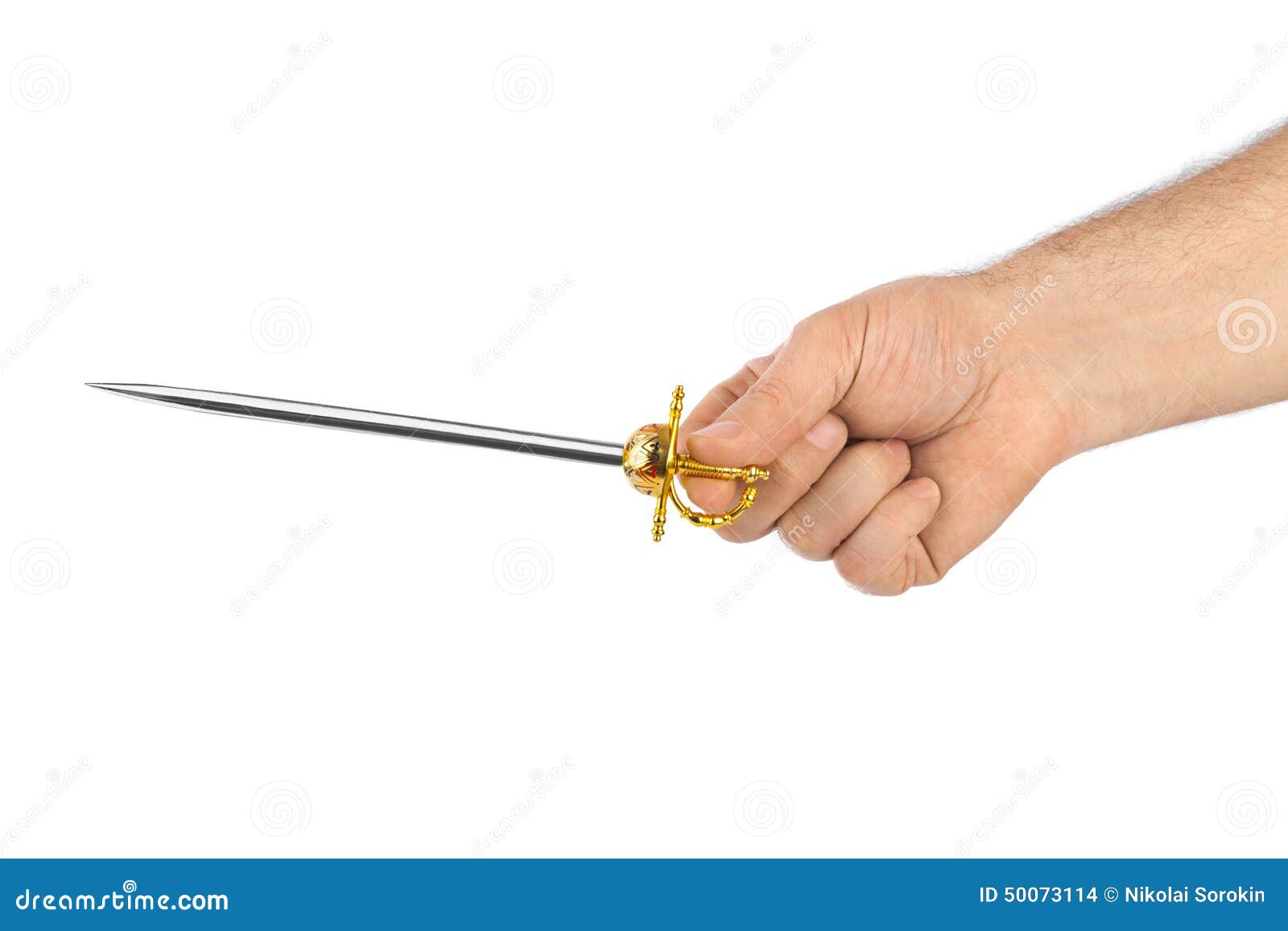 Hand with small sword stock photo. Image of ancient, background - 50073114