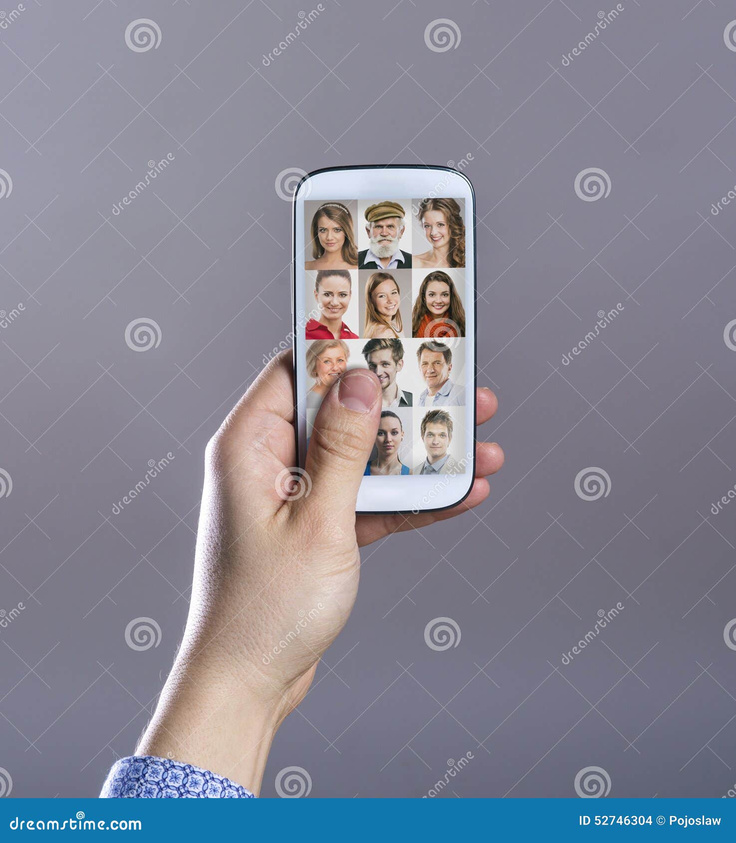 Hand with smart phone stock photo. Image of mobile, businessman - 52746304