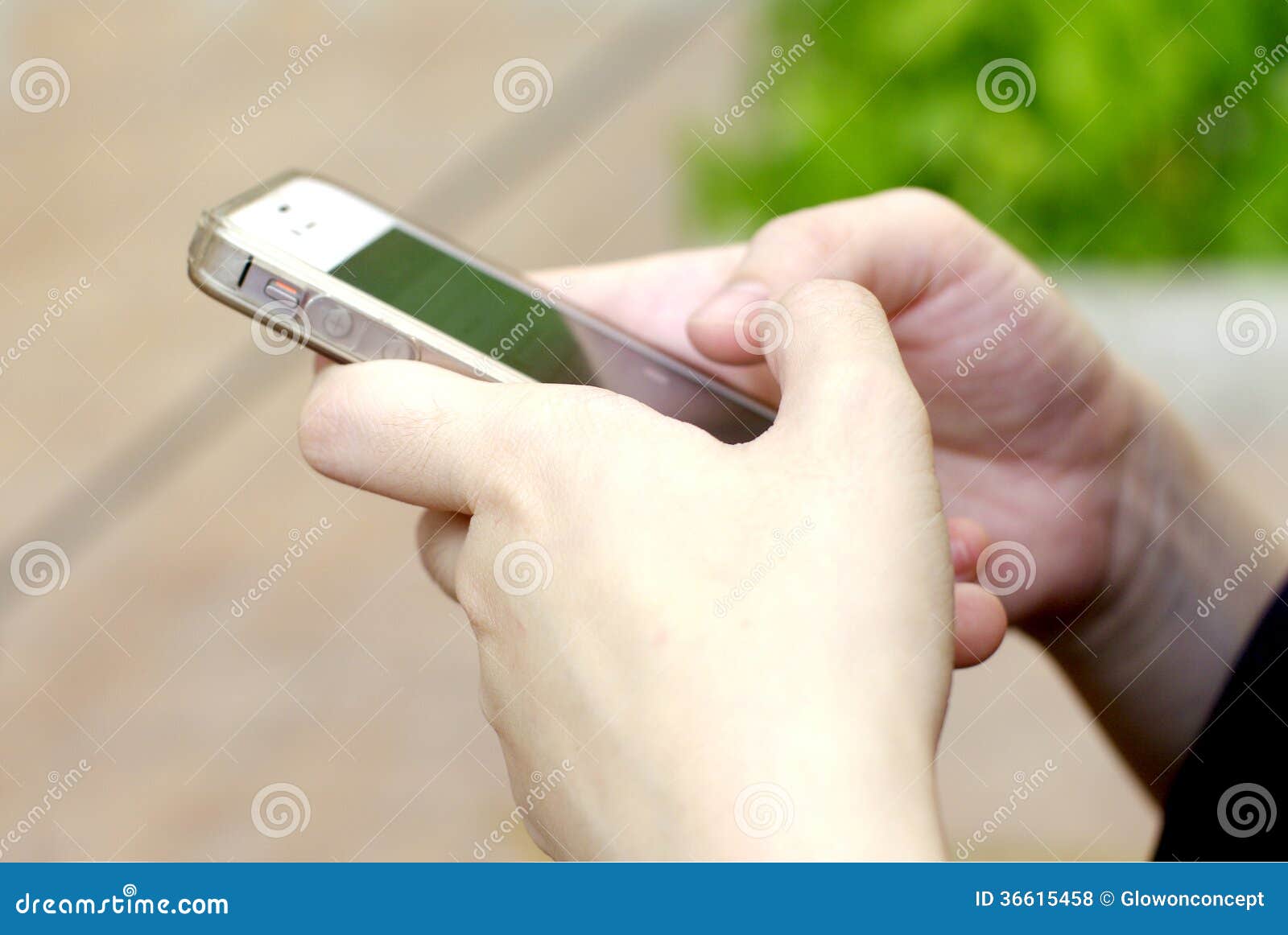 Hand with smartphone stock photo. Image of social, smart - 36615458