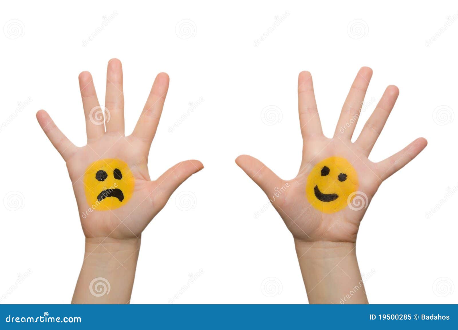 Hand with smile stock image. Image of human, person, smiley - 19500285