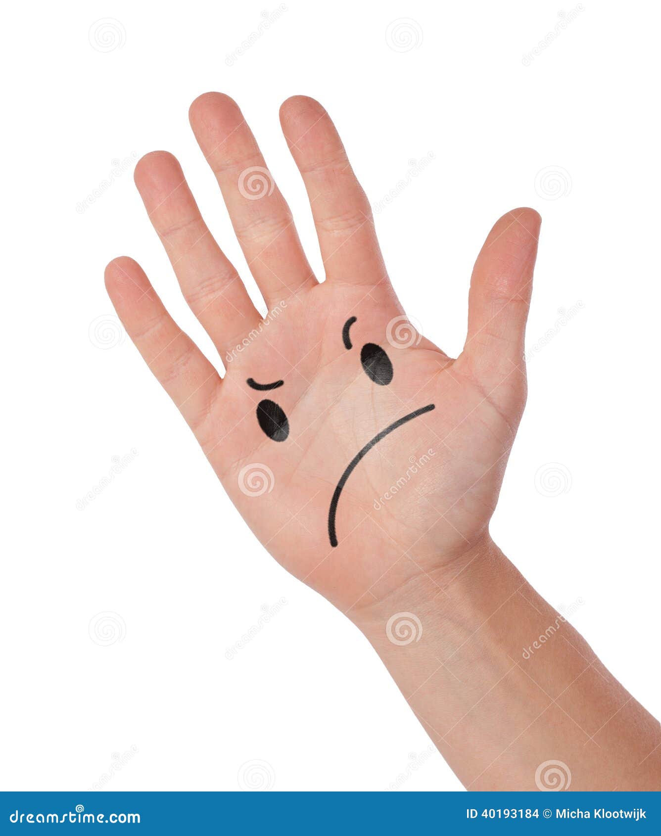 Hand with Smiley Isolated on White, Concept of Communication Stock ...