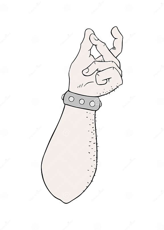 Hand snap hand draw stock illustration. Illustration of flick - 333200921