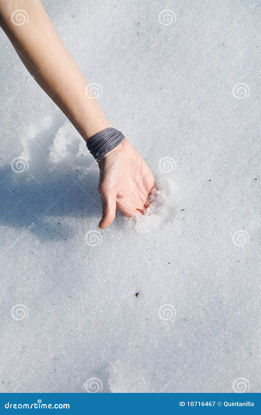 Hand into snow stock image. Image of hand, lifestyle - 10716467