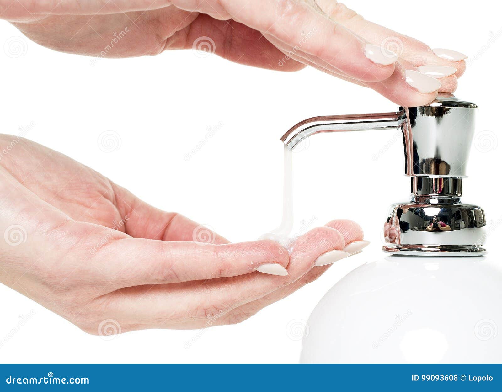 Hand Soap with Pumping Lotion from Bottle Stock Photo - Image of hand ...
