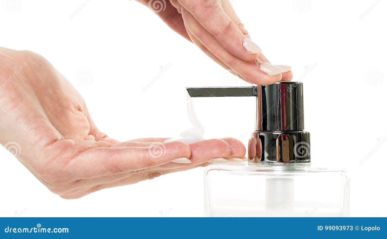 Hand Soap with Pumping Lotion from Bottle Stock Image - Image of ...
