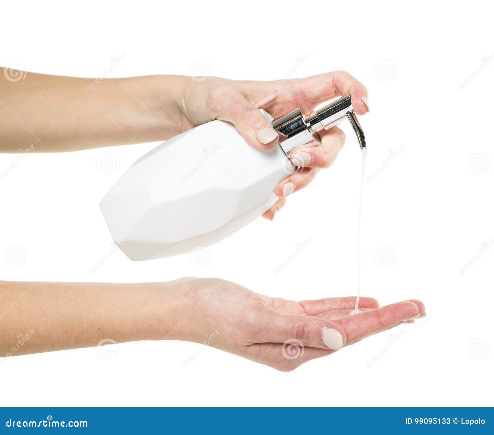 Hand Soap with Pumping Lotion from Bottle Stock Image - Image of care ...
