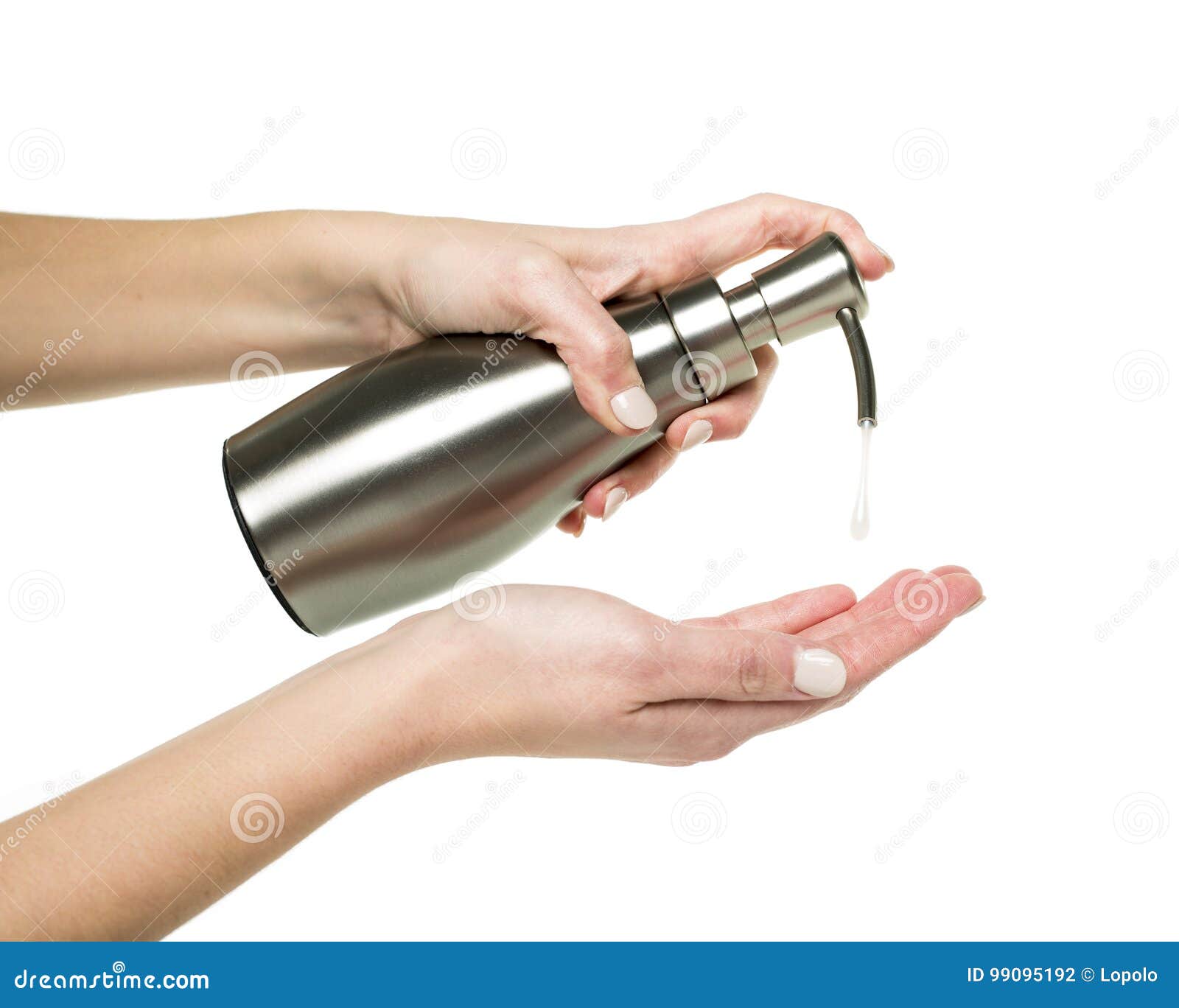 Hand Soap with Pumping Lotion from Bottle Stock Photo - Image of ...