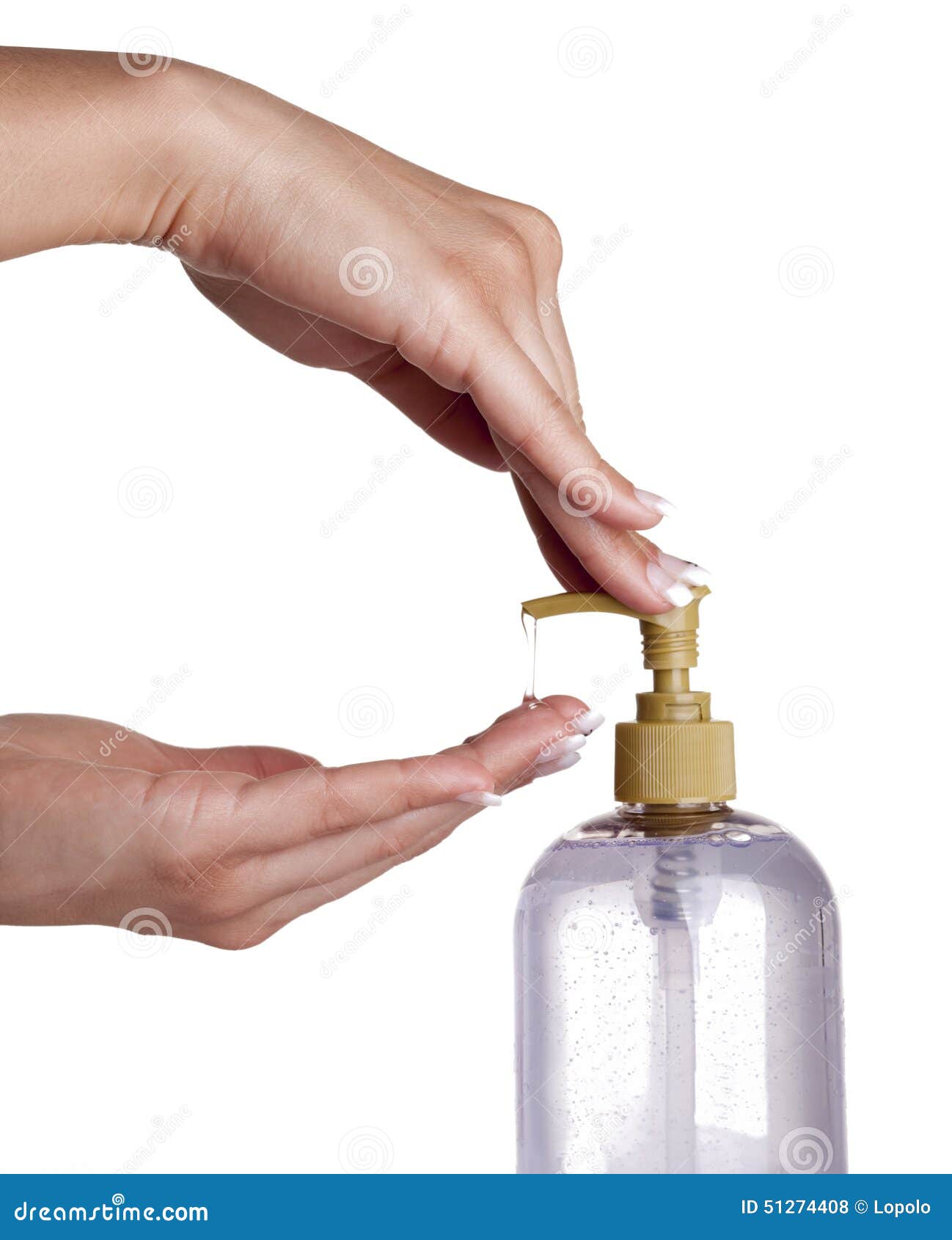 Hand Soap with Pumping Lotion from Bottle Stock Photo - Image of dollop ...