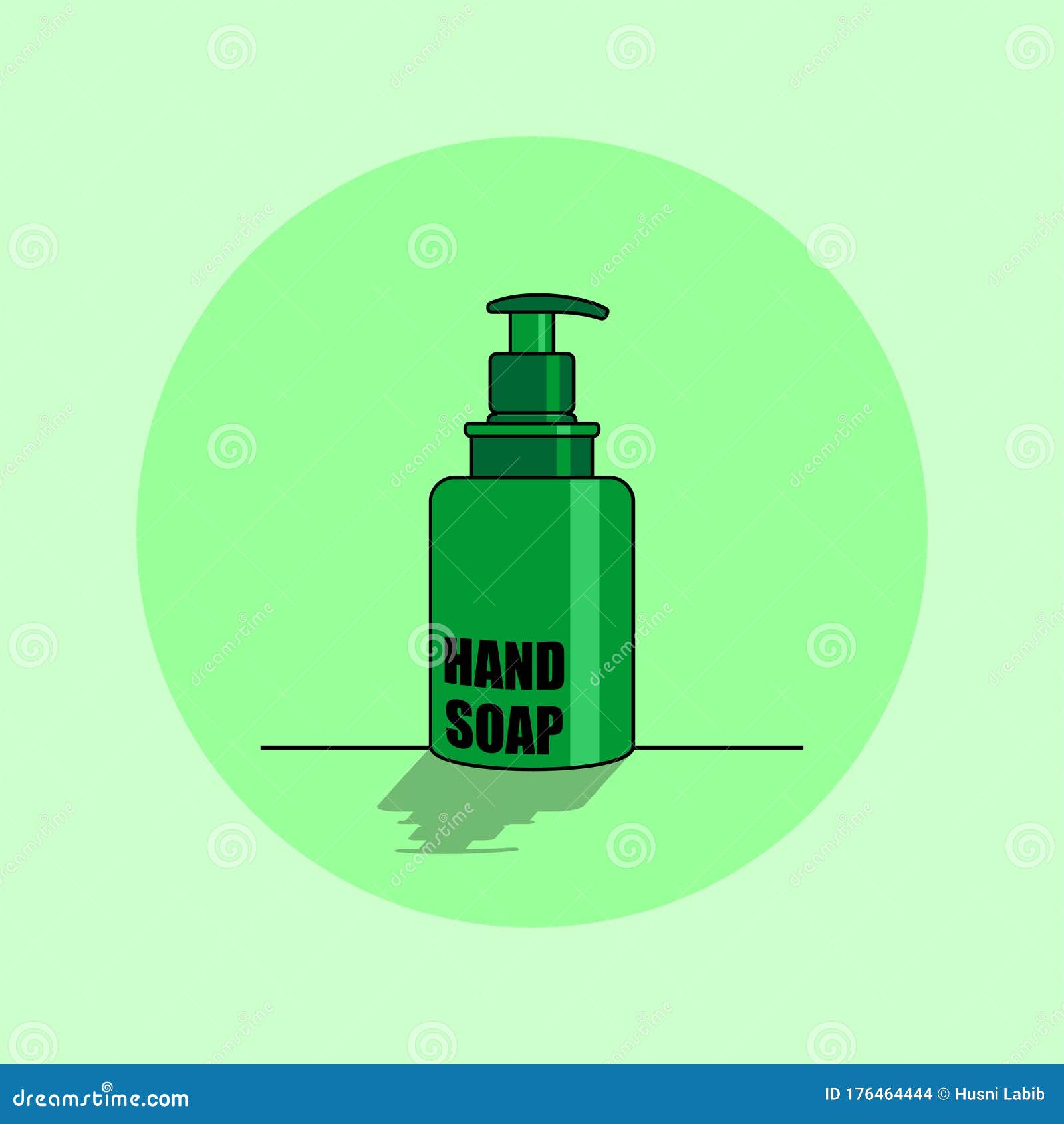 Hand Soap Vector Illustration Stock Vector - Illustration of foam ...