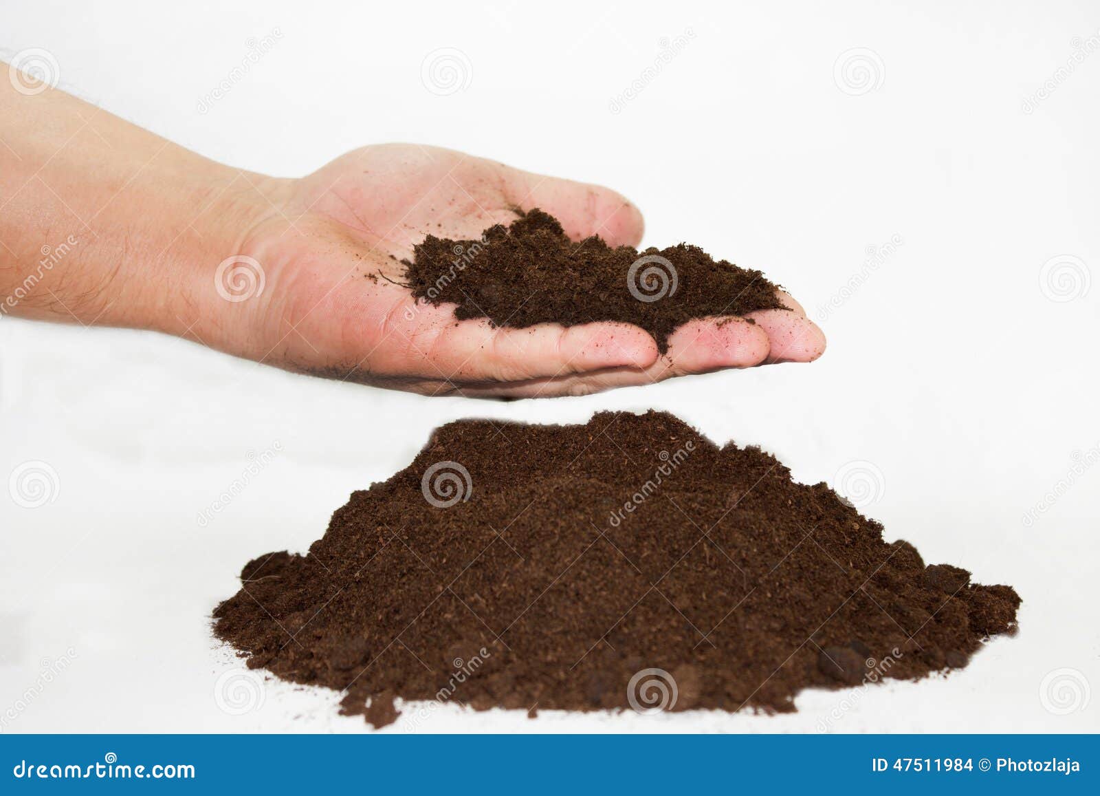 Hand with Soil Over Soil in a Pile Stock Photo - Image of hand, growth ...