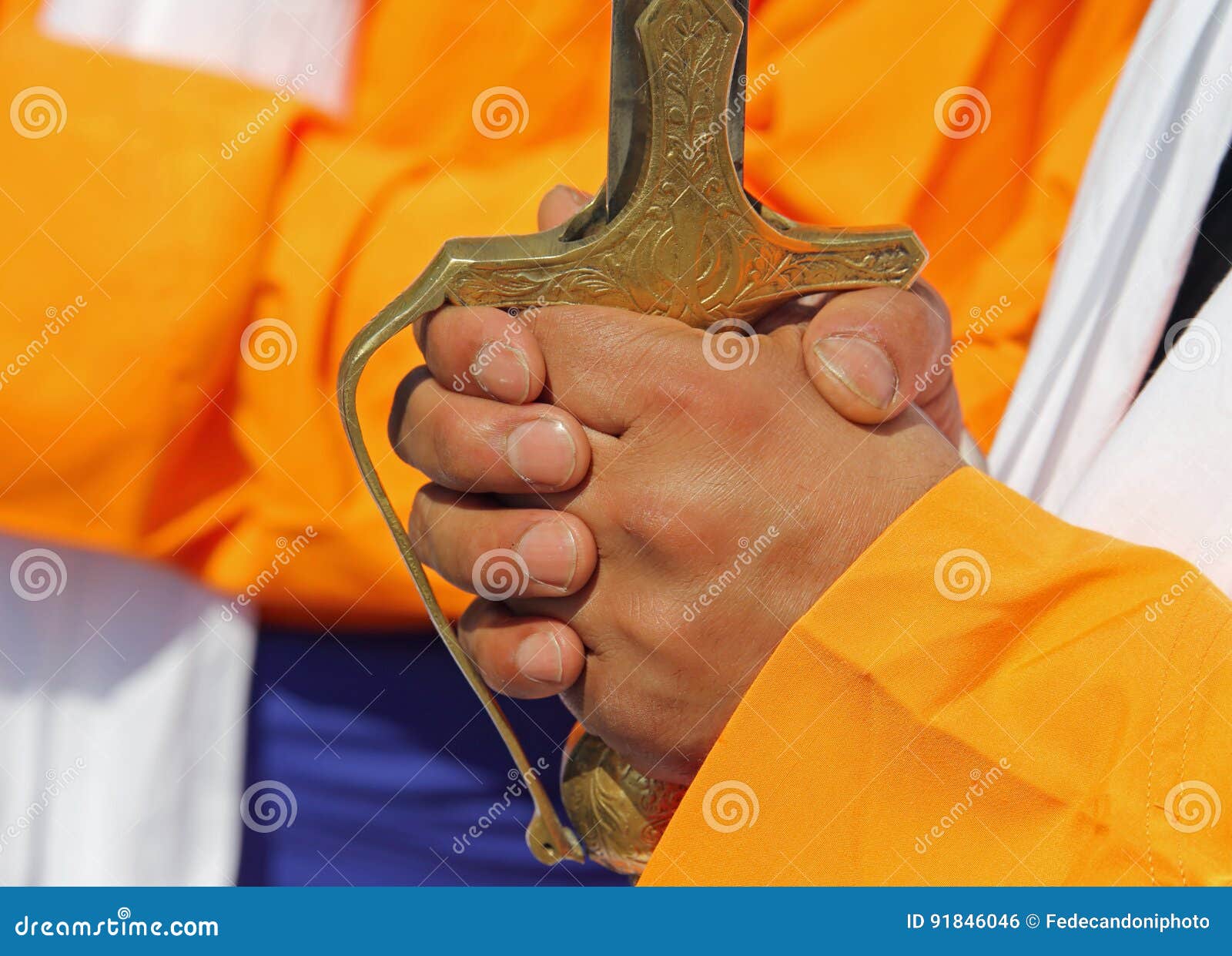 Hand of Soldier and Hilt of the Sword Stock Photo - Image of event ...