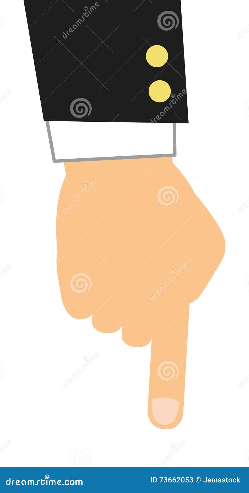 Hand Som Pekar Med Pekfingersymbolen Stock Illustrationer ...